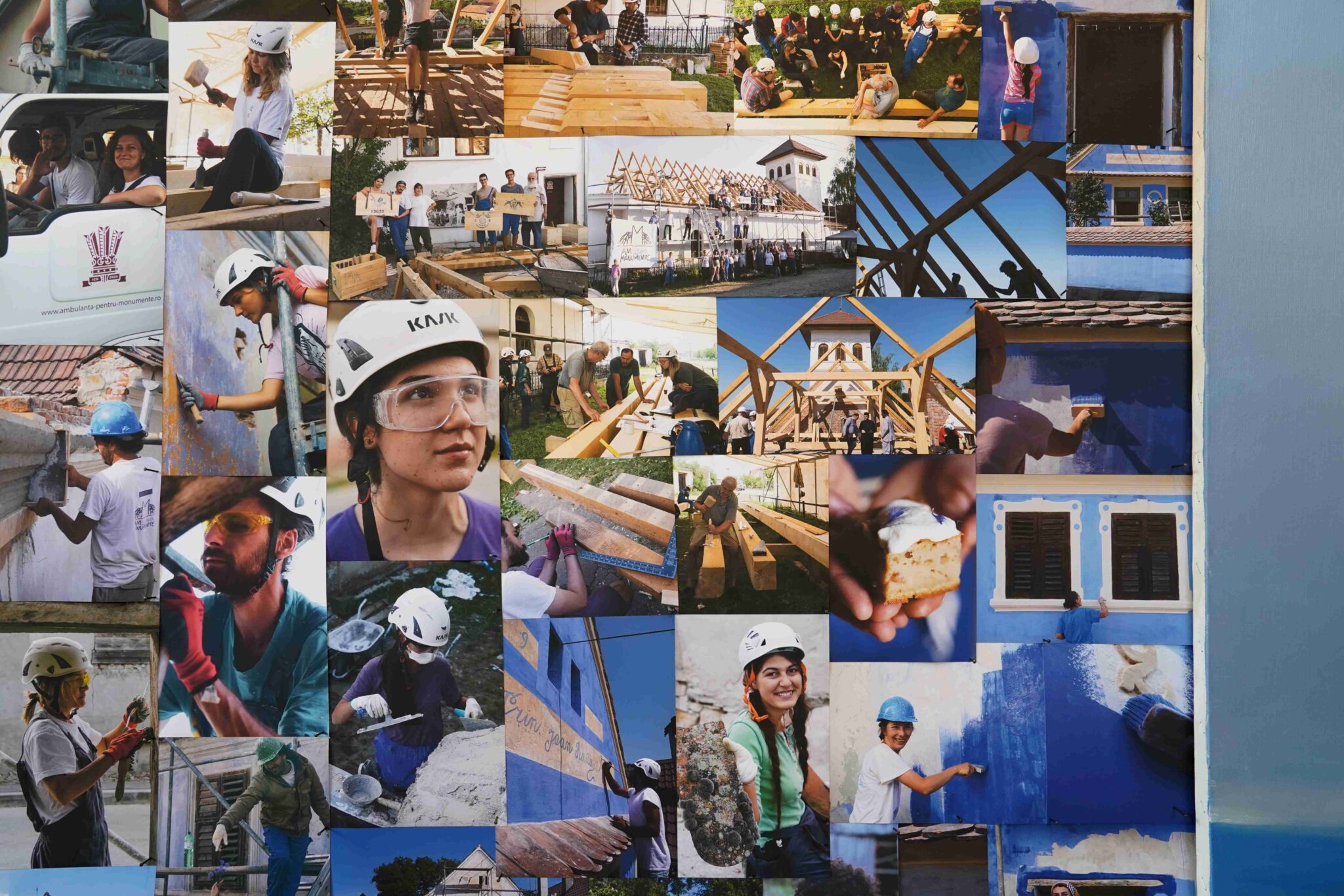 Perete proaspat vopsit – Albastru